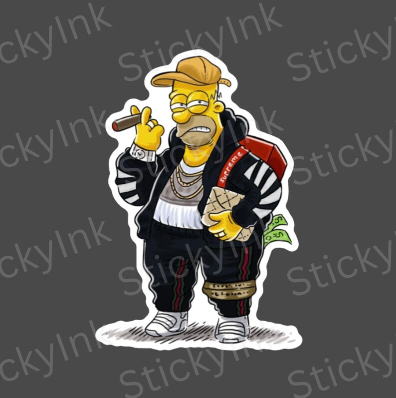The Simpsons Vinyl Stickers - Etsy