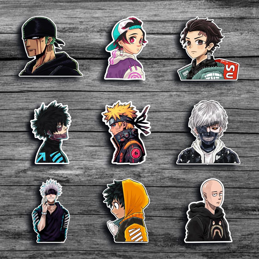 Anime Character Vinyl Stickers / Magnets - Etsy