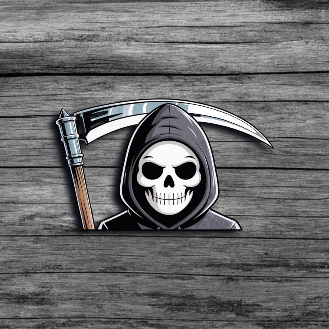 Skullface Vinyl Peeker Sticker / Decal - Etsy