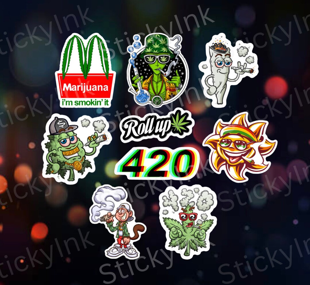 420 Weed / Marijuana Vinyl Stickers - Etsy