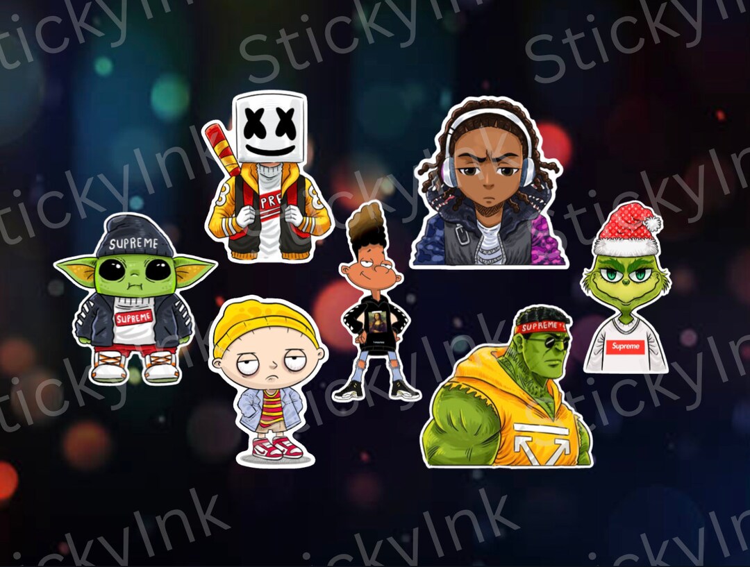 Cartoon Fan Art Vinyl Stickers - Etsy