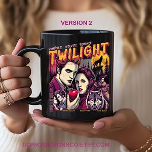 Twilight Mug Gothic Vampire Coffee Cup Edward Bella Jacob Gift Retro ...