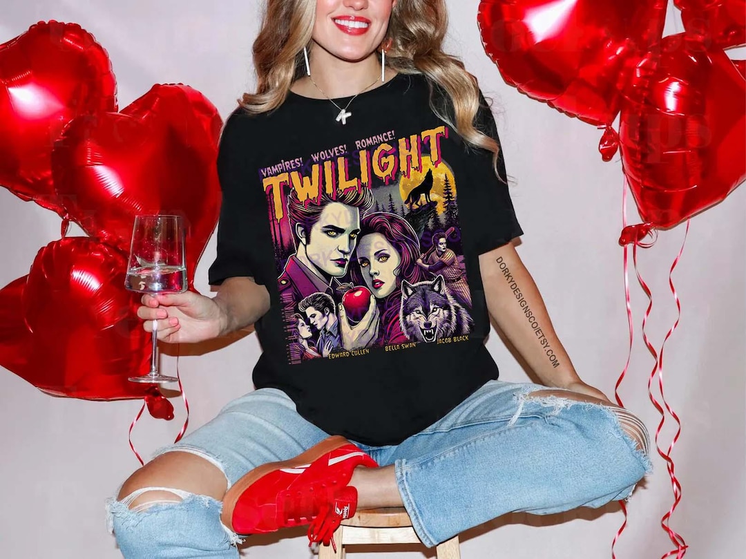 Twilight Shirt Limited Vintage T-shirt, Oversized Unisex T-shirt Twilight Fans Homage T-shirt ...