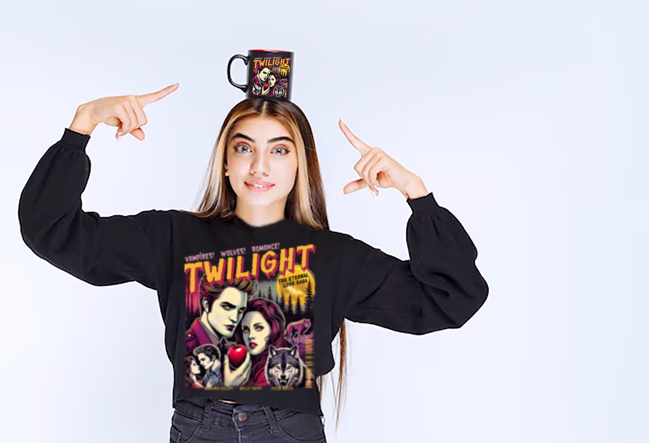 Twilight Mug Gothic Vampire Coffee Cup Edward Bella Jacob Gift Retro ...