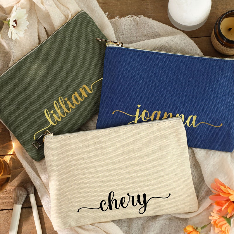 Canvas Makeup Bag - Etsy