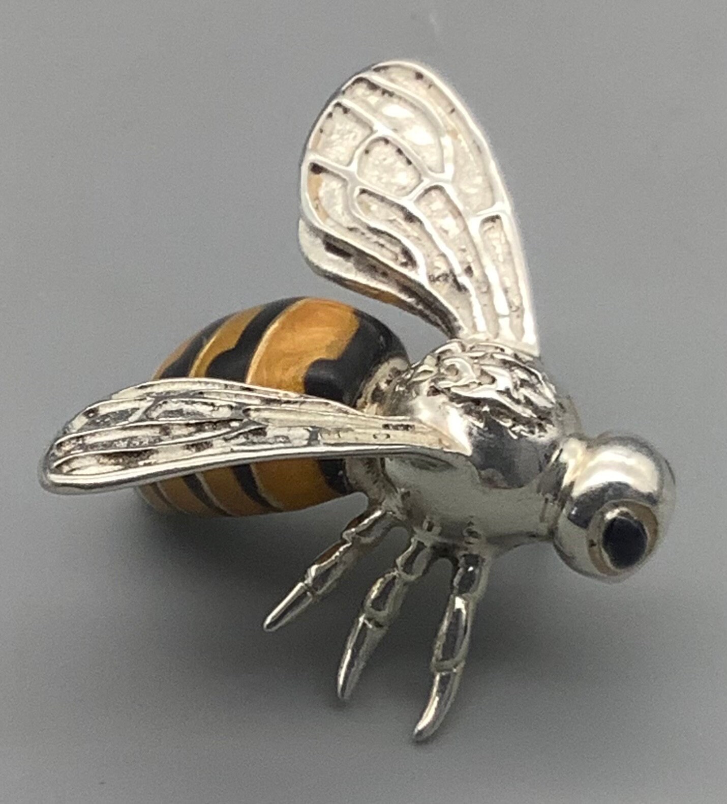 Saturno Sterling Silver and Enamel Bee Figure - Etsy