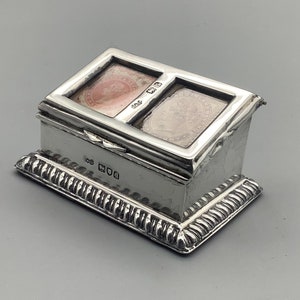 Antique Silver Stamp Box - Etsy