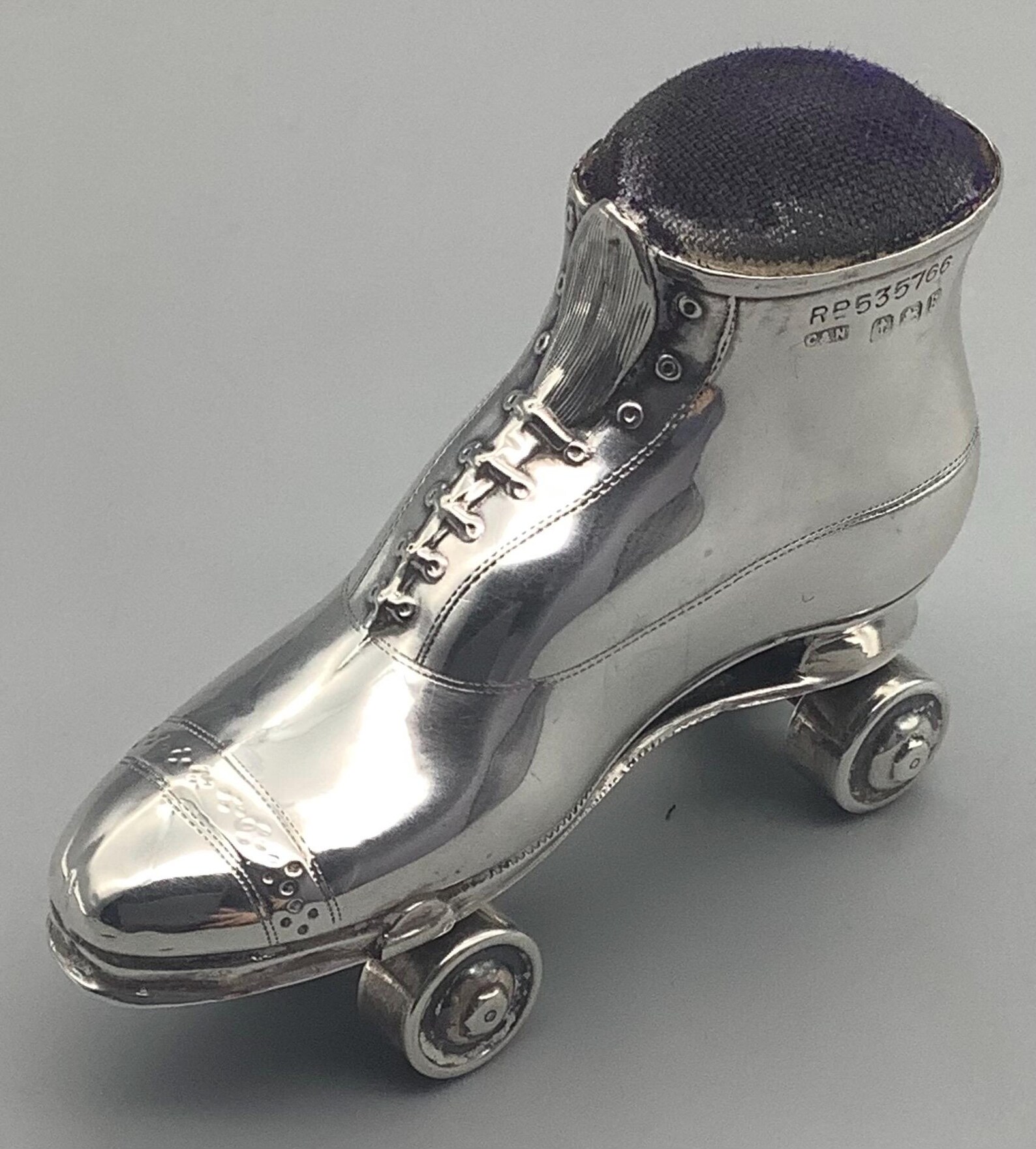 Antique Silver Novelty Roller Skate Pin Cushion - Etsy