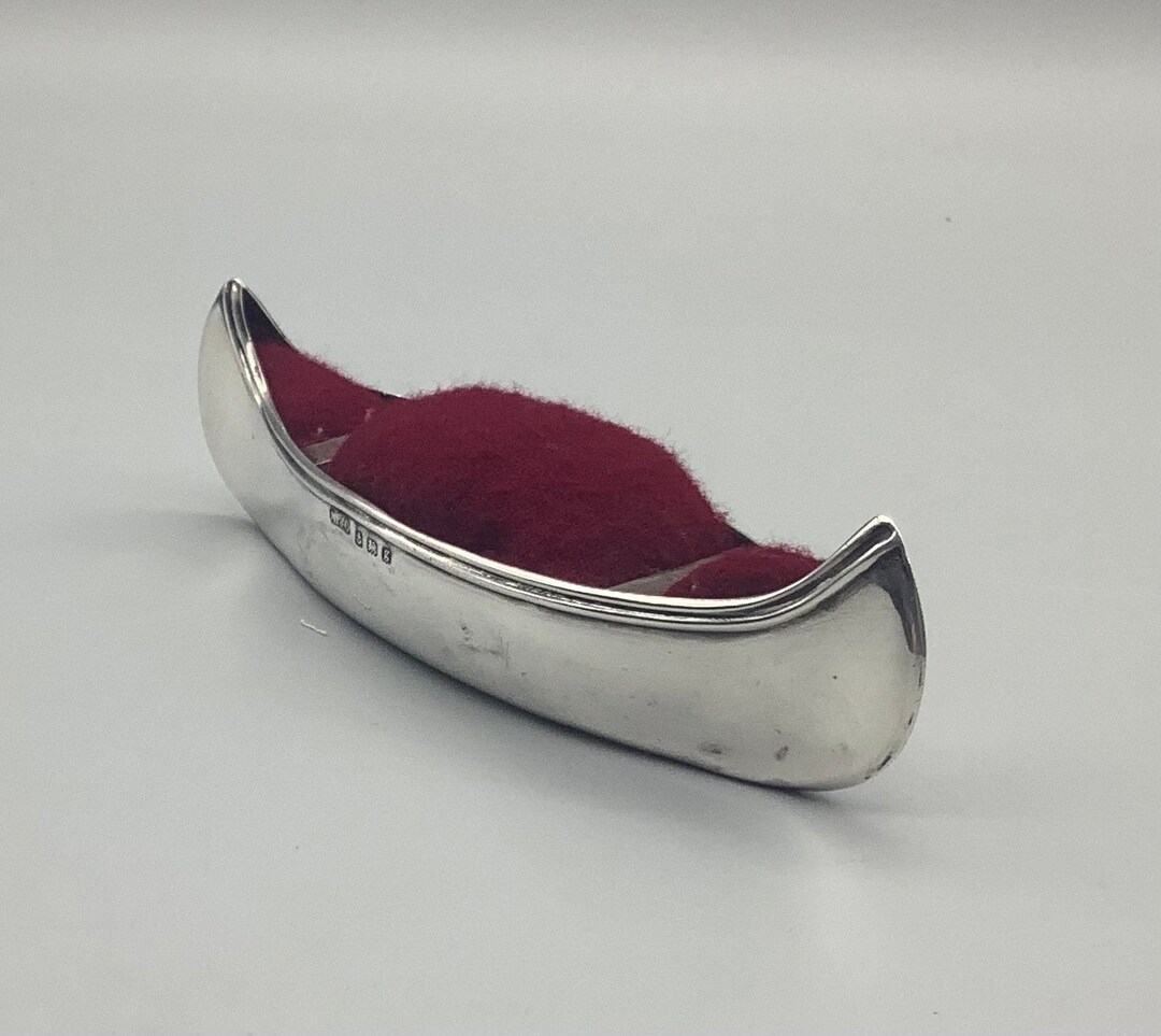 Antique Solid Silver Novelty Canoe-form Pin Cushion – C. 1910 - Etsy