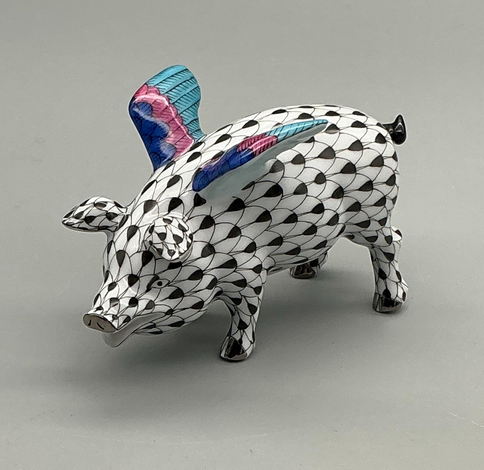 Herend “flying Pig” Porcelain Figurine – Limited Edition Farmyard ...