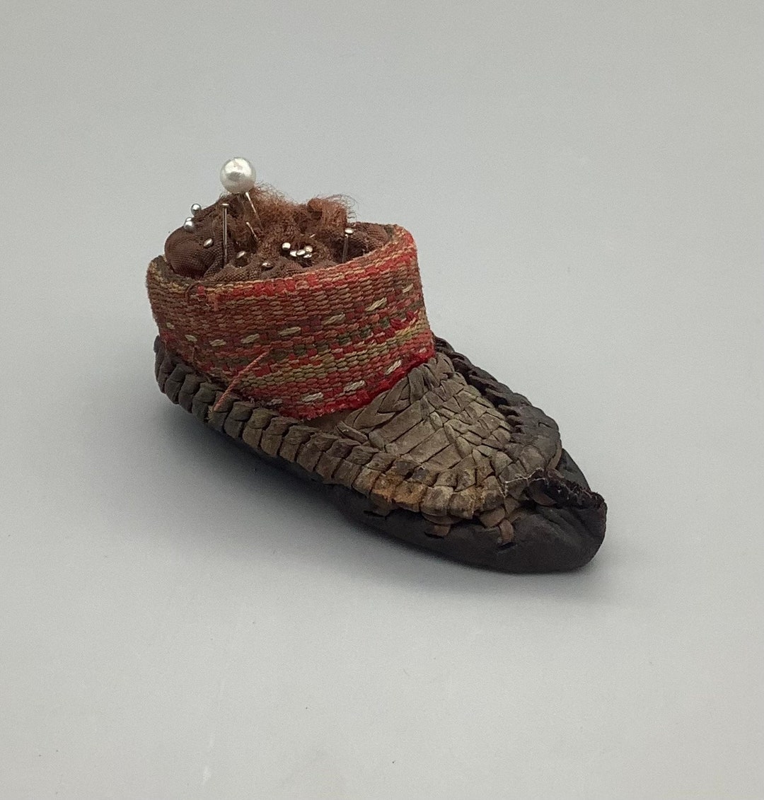 Antique Leather Novelty Boot Pin Cushion - Etsy
