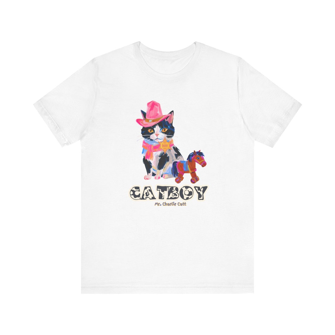 Tuxedo Cat Catboy-cowboy Sheriff Unisex Jersey Short Sleeve Tee by Mr ...