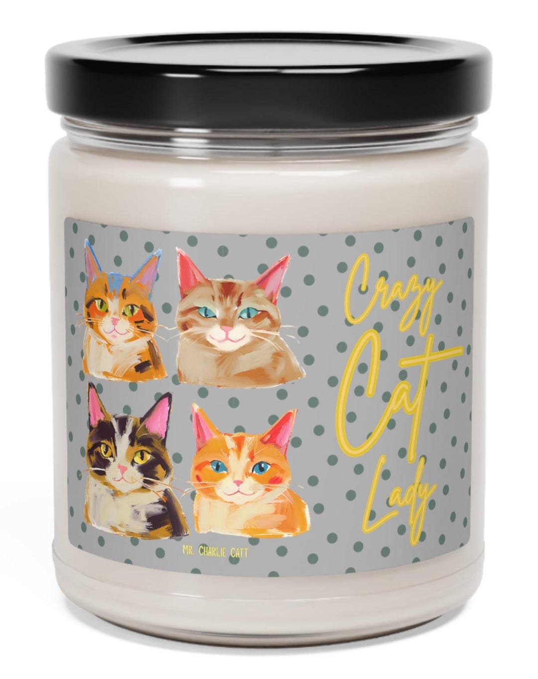Crazy Cat Lady Scented Soy Candle, 9oz by Mr. Charlie Catt - Etsy