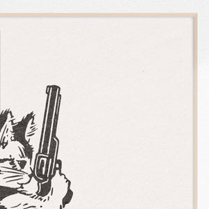 Wild West Kitty, Cowboy Cat Fine Art Print, Retro Cat Art Print ...