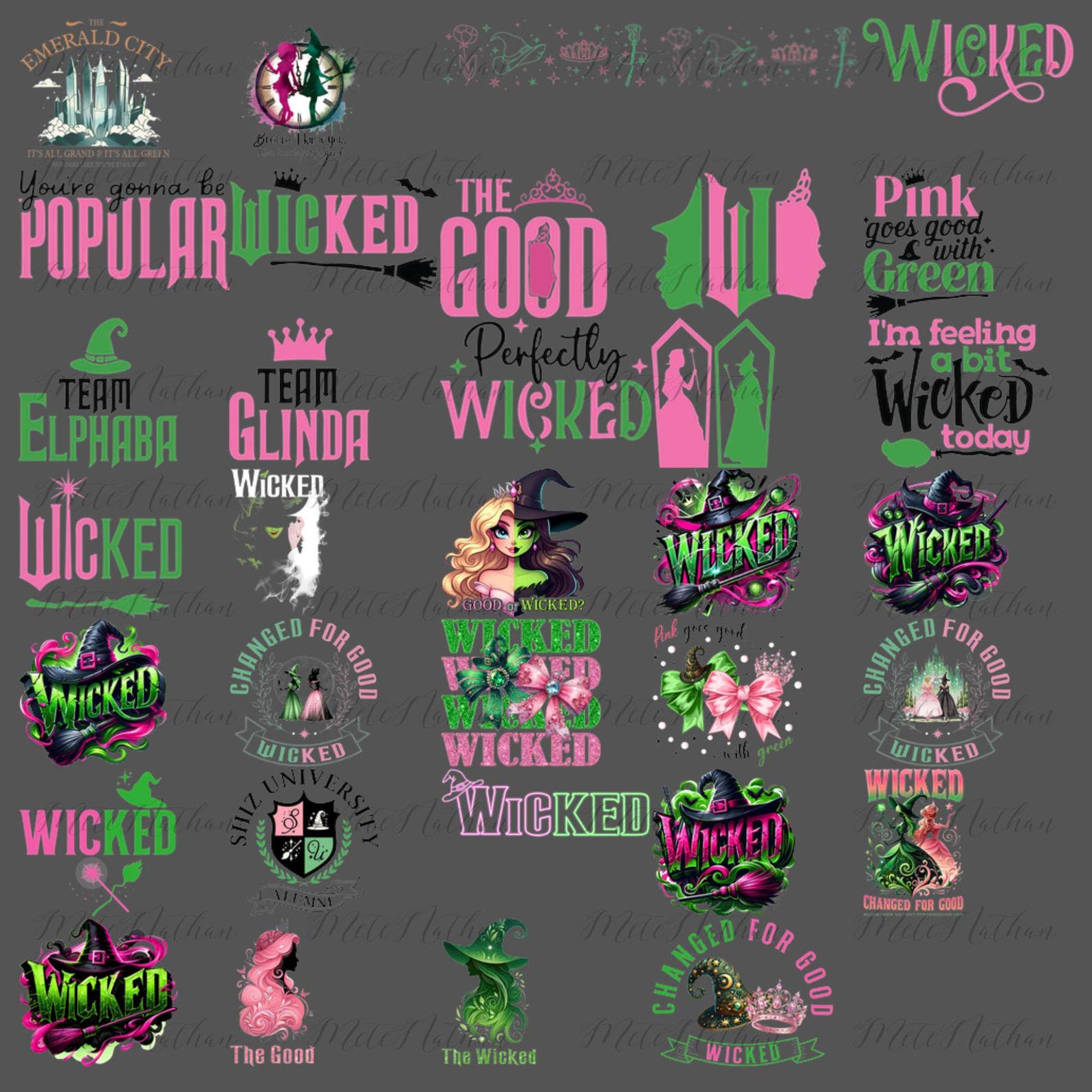 140+ Wicked Png/svg Bundle, Wicked Change for Good Glitter Png, Wicked ...