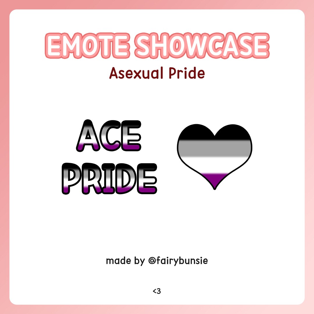 Ace, Asexual Pride Twitch/discord Emotes Fairybunsie - Etsy
