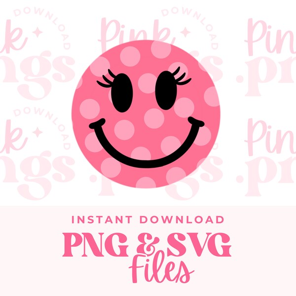Hot Pink Smiley Face Png - Etsy