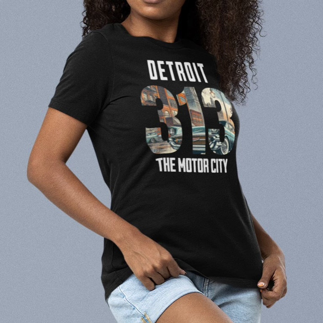 313 Detroit Motor City T-shirt - Etsy