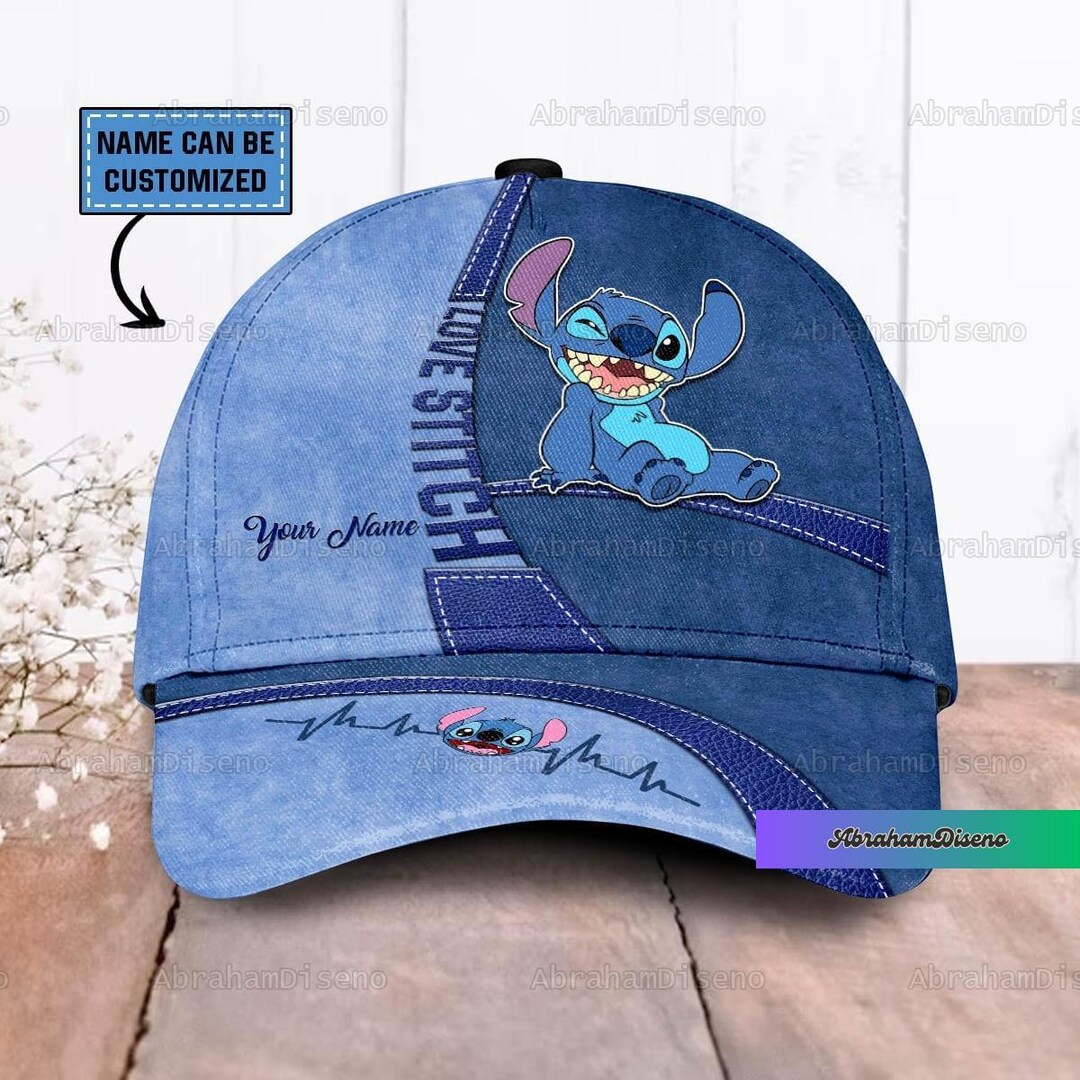 Disney Stitch Cap, Cute Lilo and Stitch Classic Hat, Personalized ...