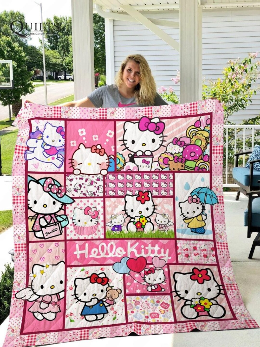 Hello Kitty Quilt, Kitty Cat Quilt Pattern, Hello Kitty Comforter Quilt ...