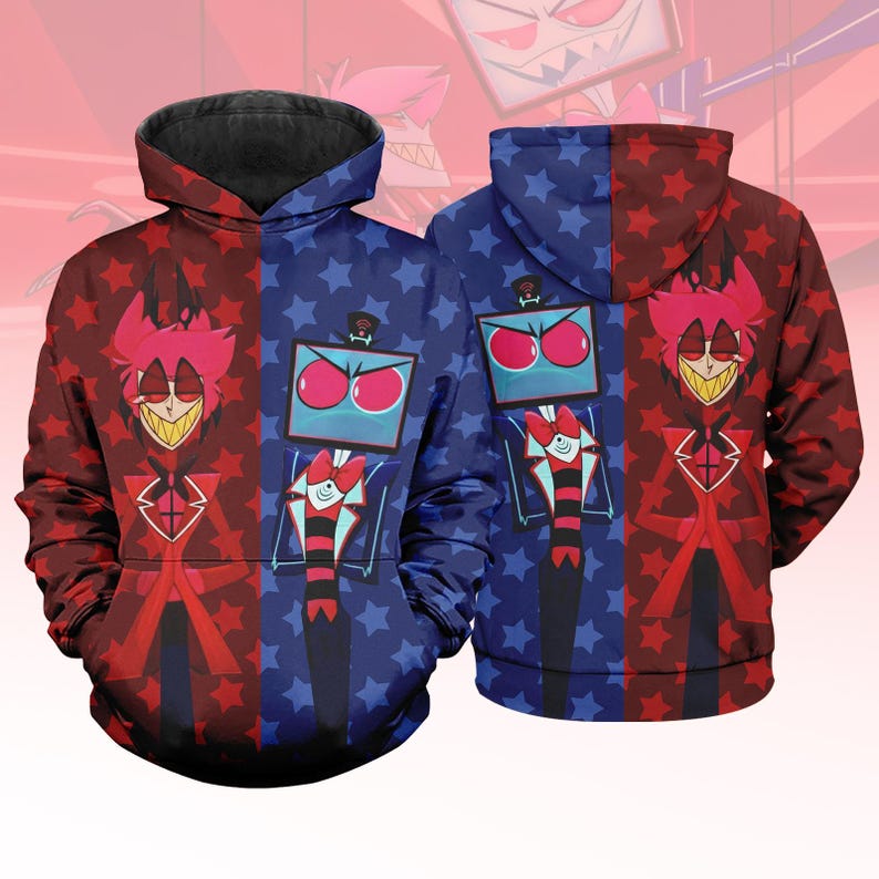 Hazbin Hotel Vox Couple Hoodie, Hazbin Hotel Hoodie Men, Angel Dust ...