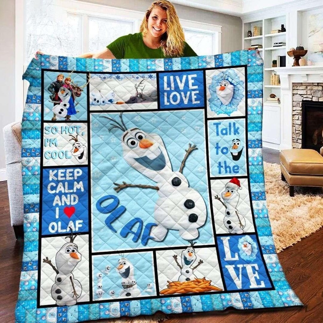 Disney Olaf Quilt, Keep Calm and I Love You Olaf Quilt, Frozen Movie ...