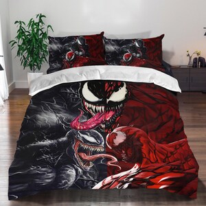 Venom Carnage Bedding Set, Spider Man Duvet Cover, Superhero Movie Bed ...