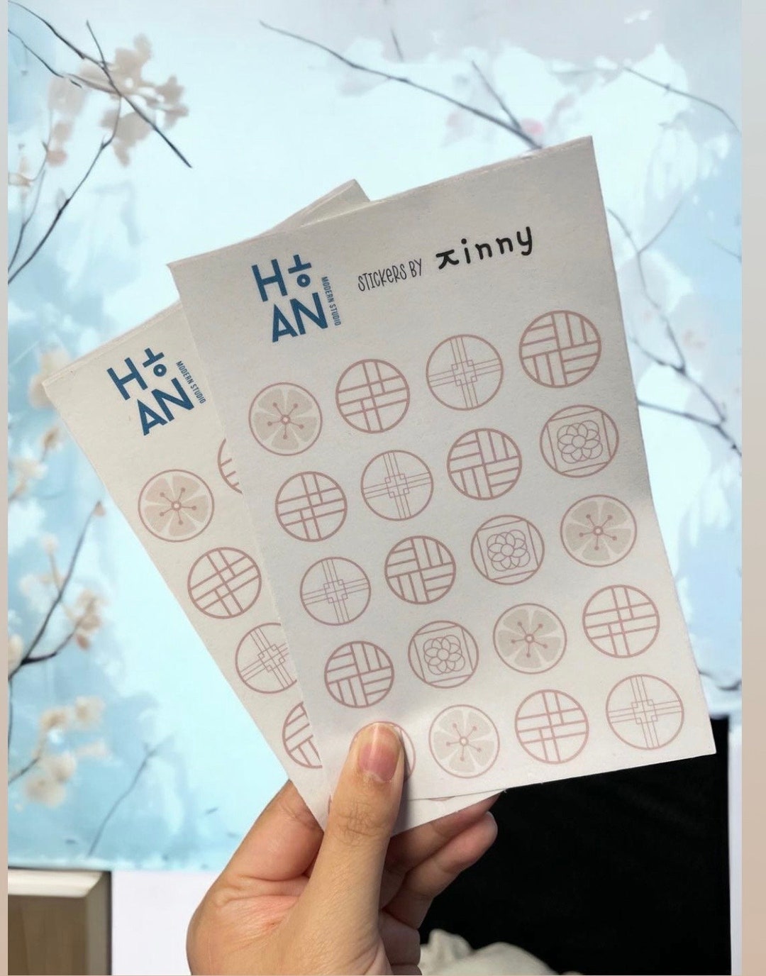 Korean Emblem Traditional Aesthetic Sticker Sheet 20 Pcs per Sheet 1 In ...