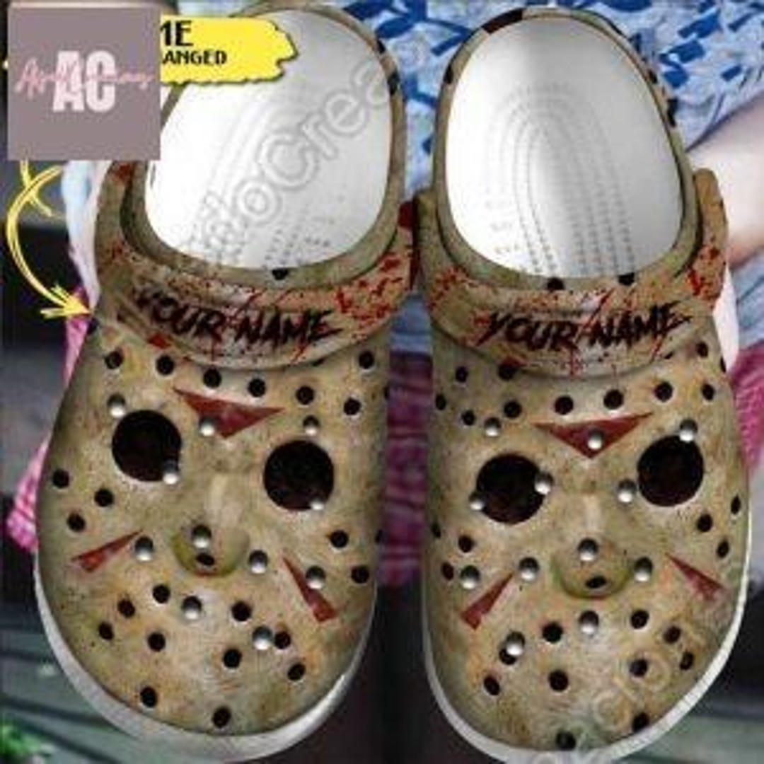 Halloween Jason Voorhees Shoes, Custom Jason Voorhees Sandals, Horror ...