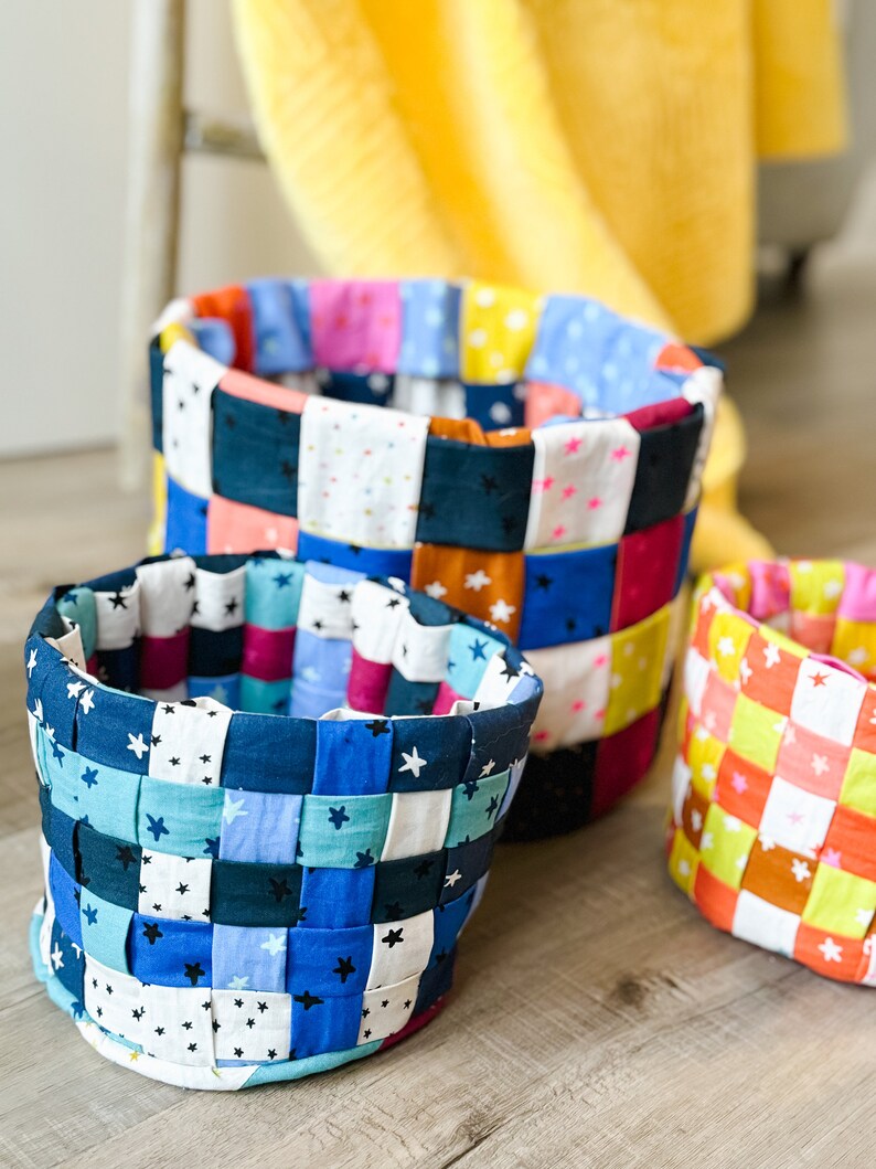 Woven Jelly Roll Basket PDF Pattern - Etsy
