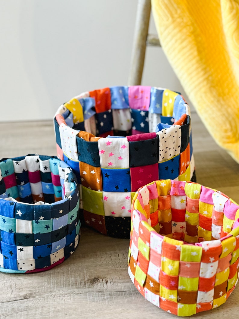 Woven Jelly Roll Basket PDF Pattern - Etsy