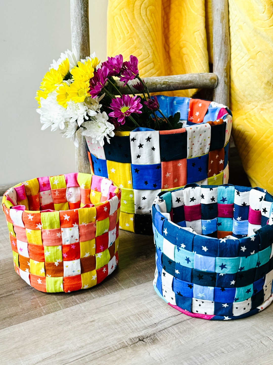 Woven Jelly Roll Basket PDF Pattern - Etsy
