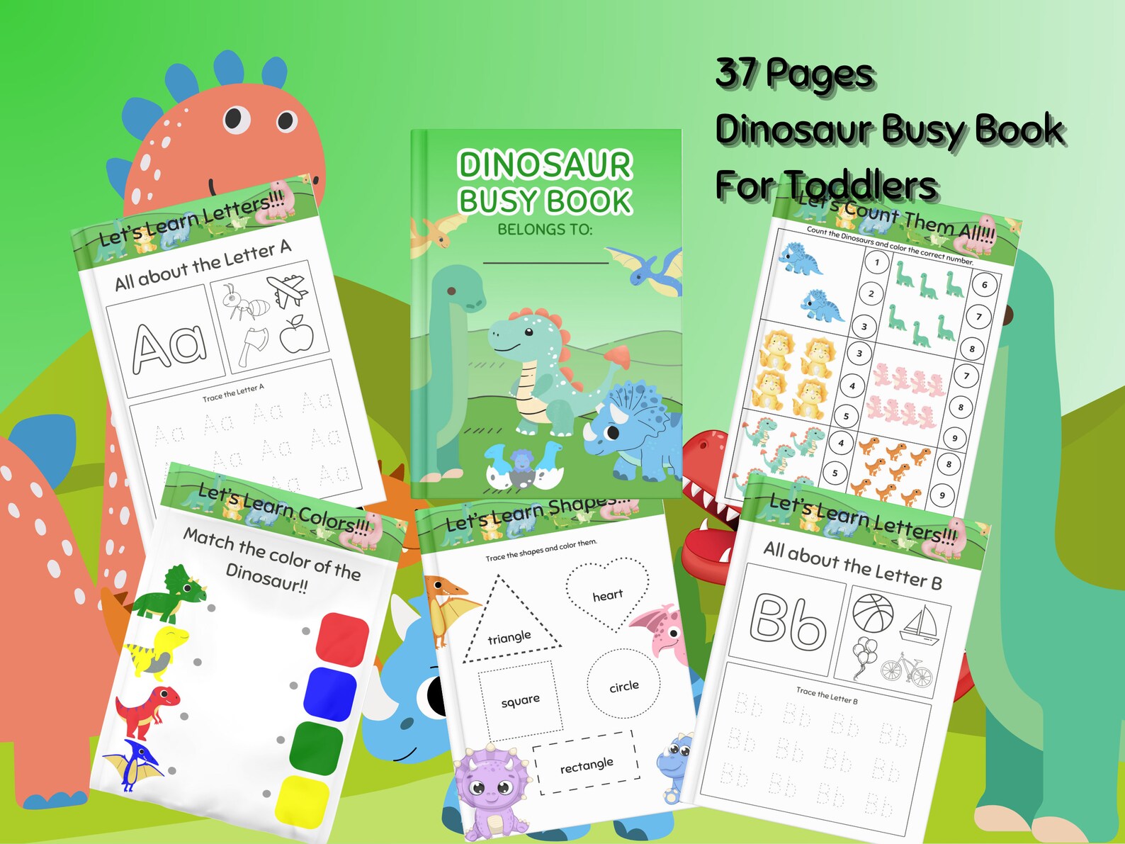 Dinosaur Busy Book Printable, Preschool Activities, Homeschool ...