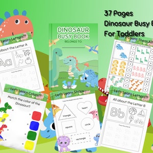 Dinosaur Busy Book Printable, Preschool Activities, Homeschool ...