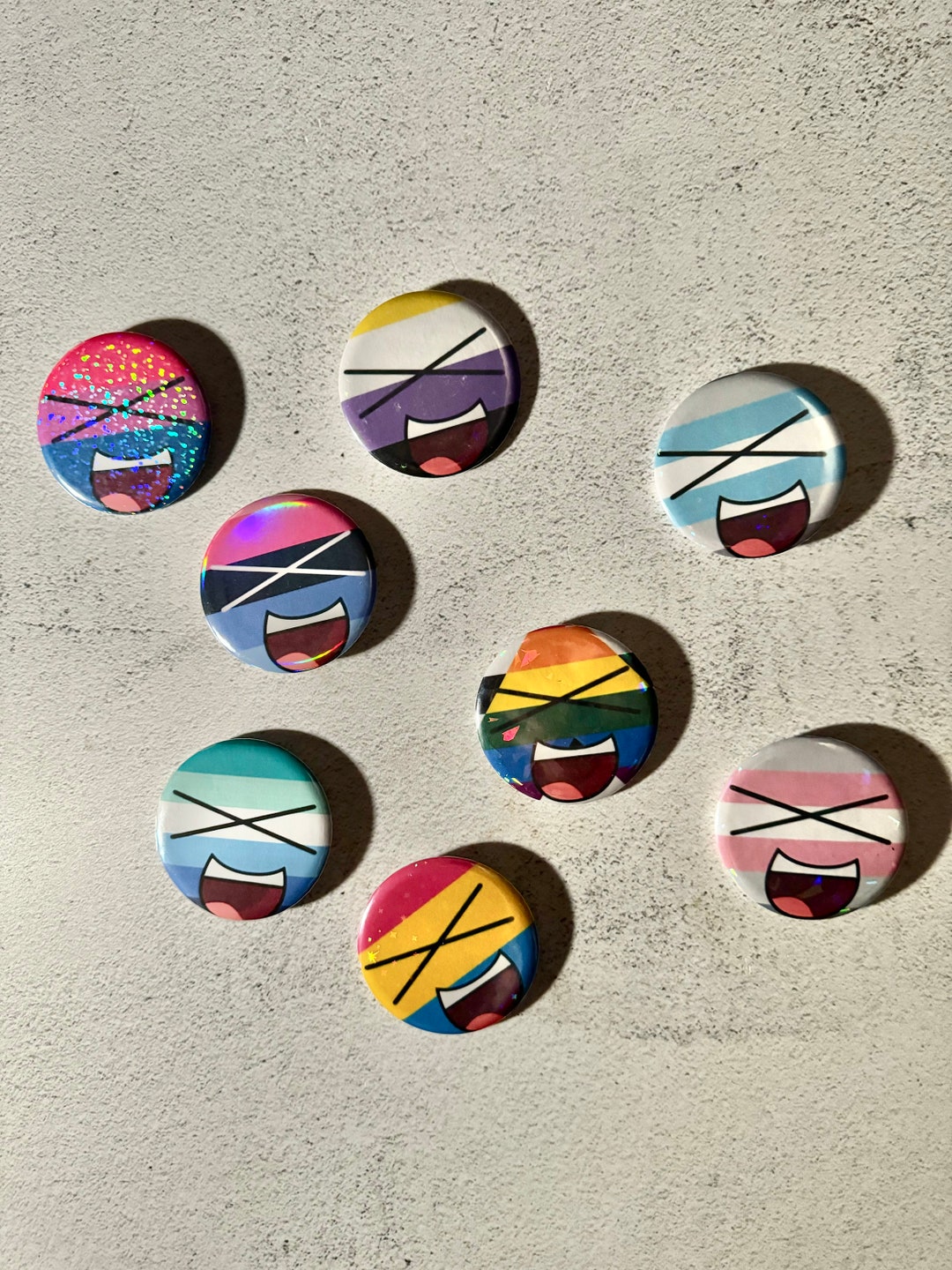 LGBTQ+ Bfdi Face Pins - Etsy