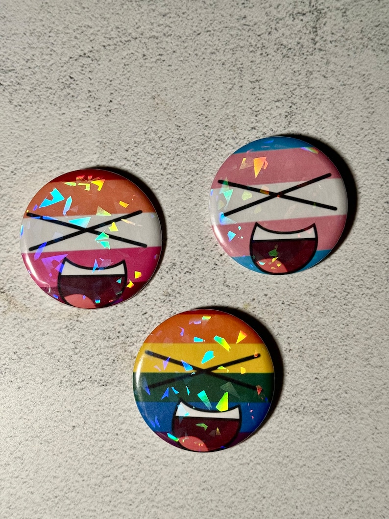 LGBTQ+ Bfdi Face Pins - Etsy