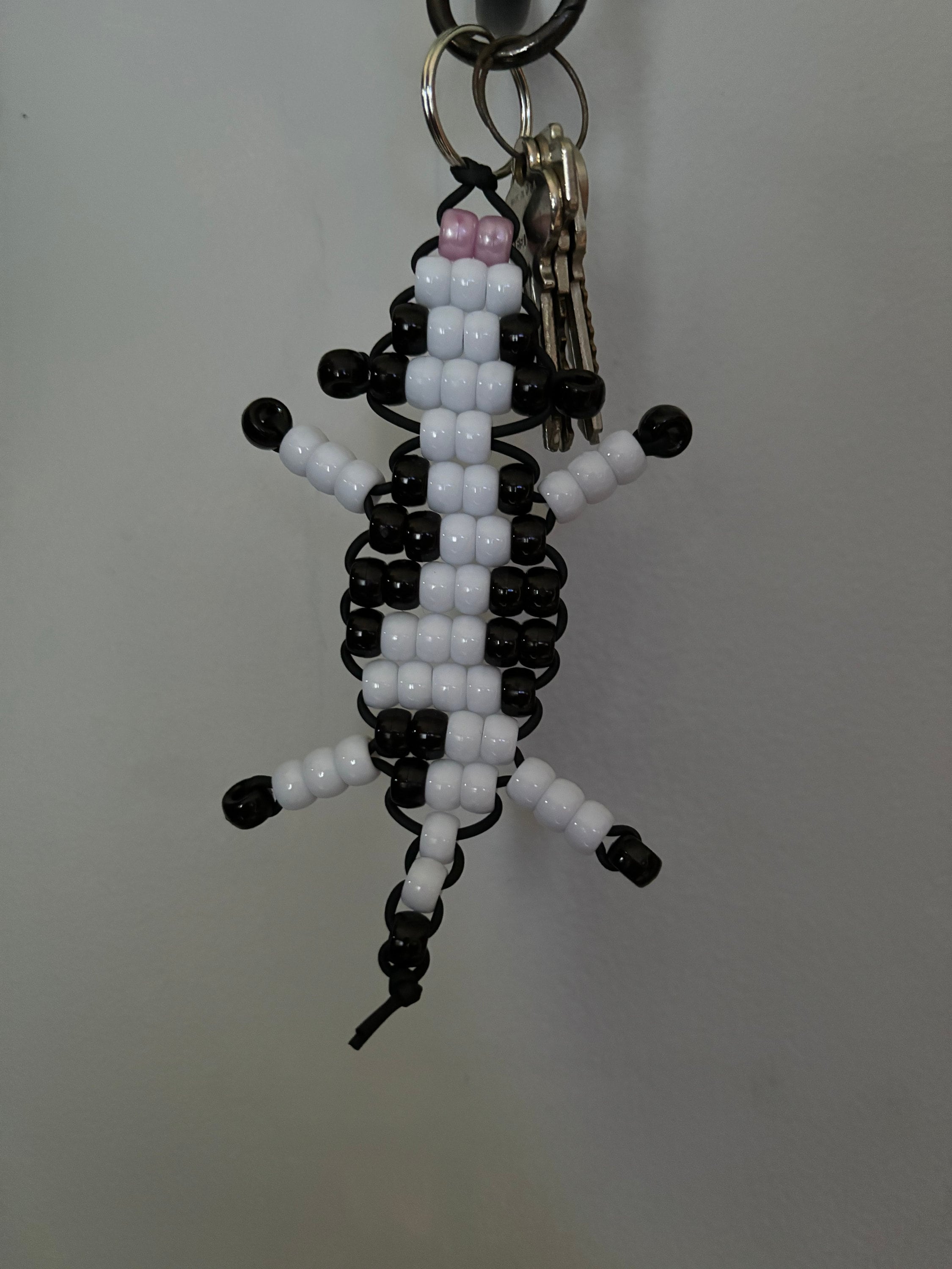 Pony Bead Cow Keychain - Etsy