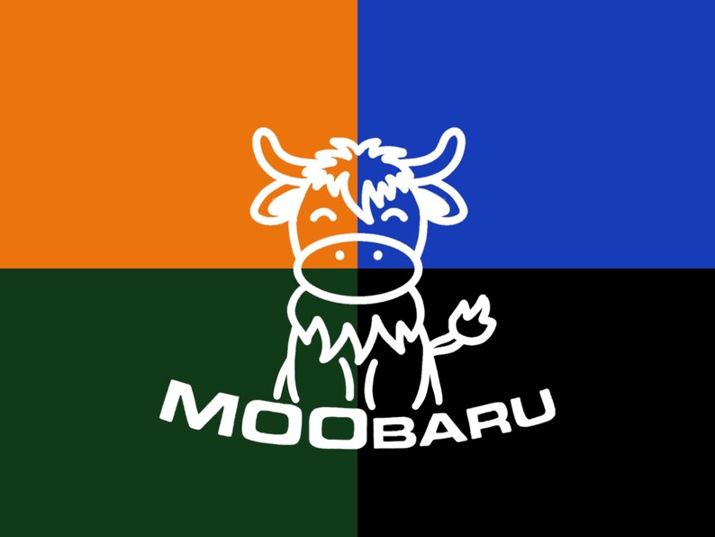 Moobaru Highland Cow Car Decal | Permanent Vinyl Sticker - Etsy
