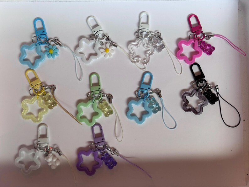 Monochromatic Bag Clip | Lip Gloss Keychain - Etsy