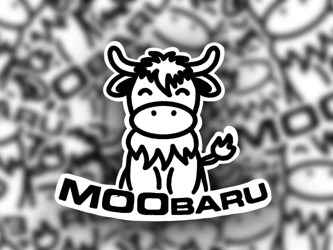 Moobaru Highland Cow Car Decal - Etsy