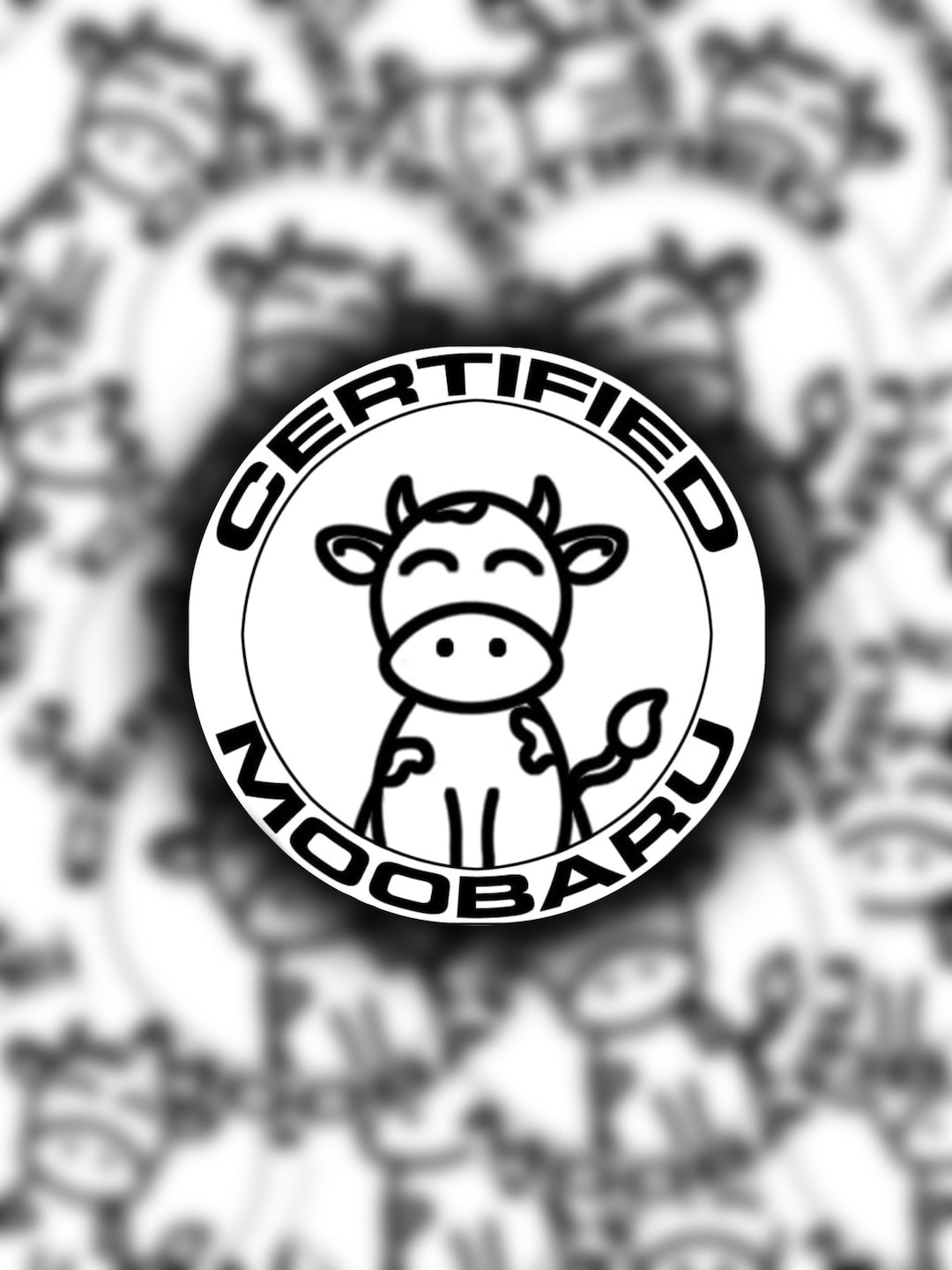 Certified Moobaru Cow Vinyl Sticker | Car Decal - Etsy