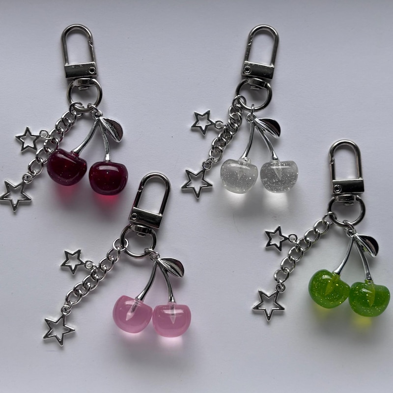 Cherry Keychain Charms - Etsy