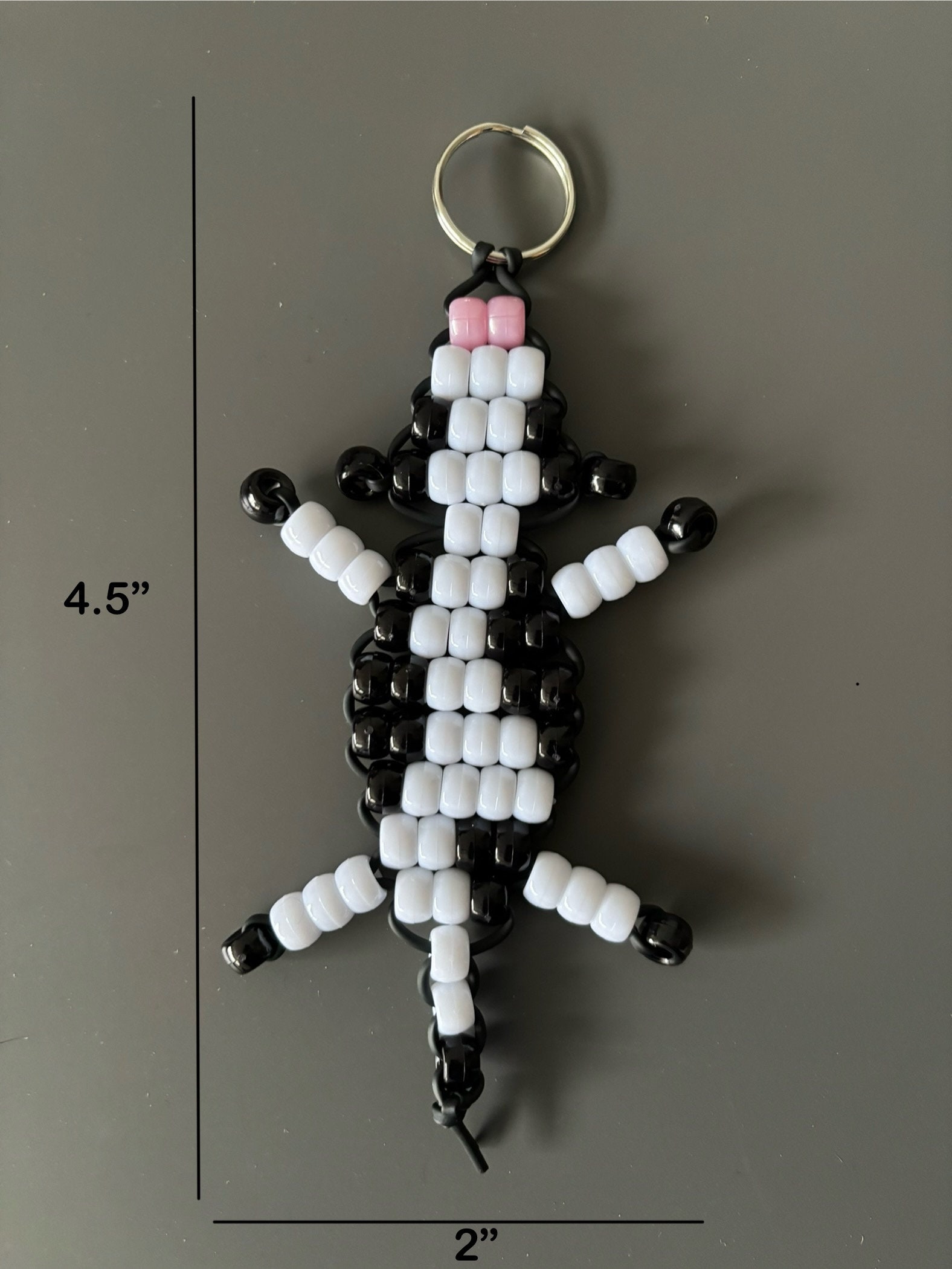 Pony Bead Cow Keychain - Etsy
