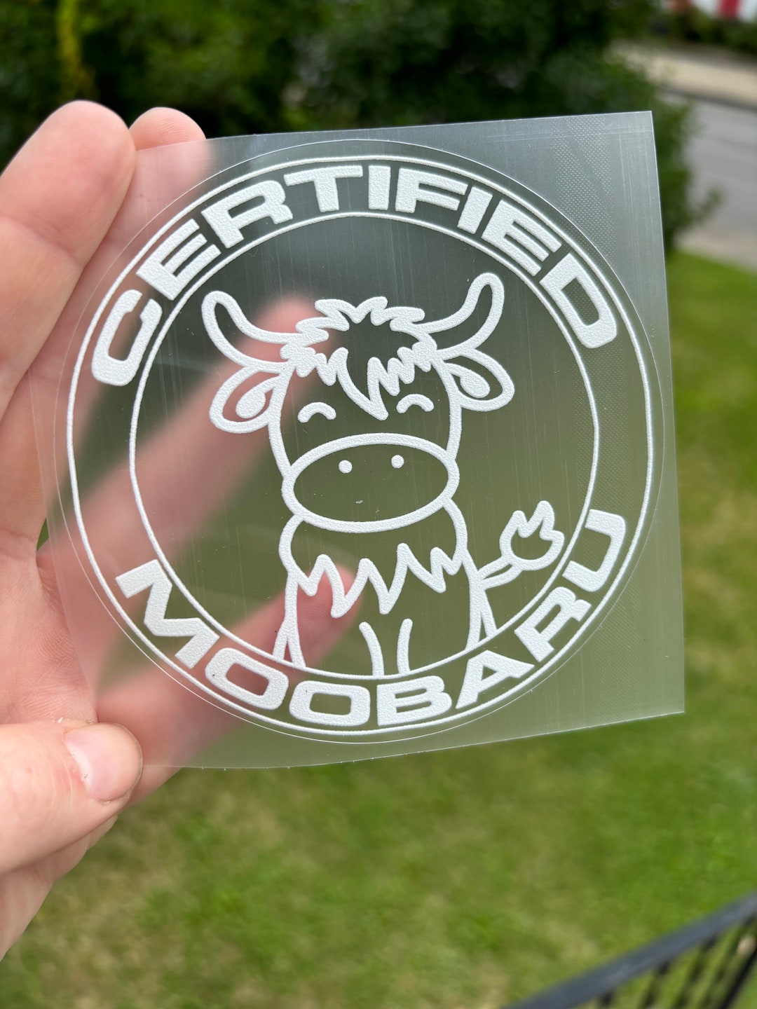 Certified Moobaru | Moobaru Highland Cow Vinyl Sticker | Vinyl Window ...