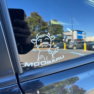 Moobaru Cow Car Decal | Permanent Vinyl Decal - Etsy