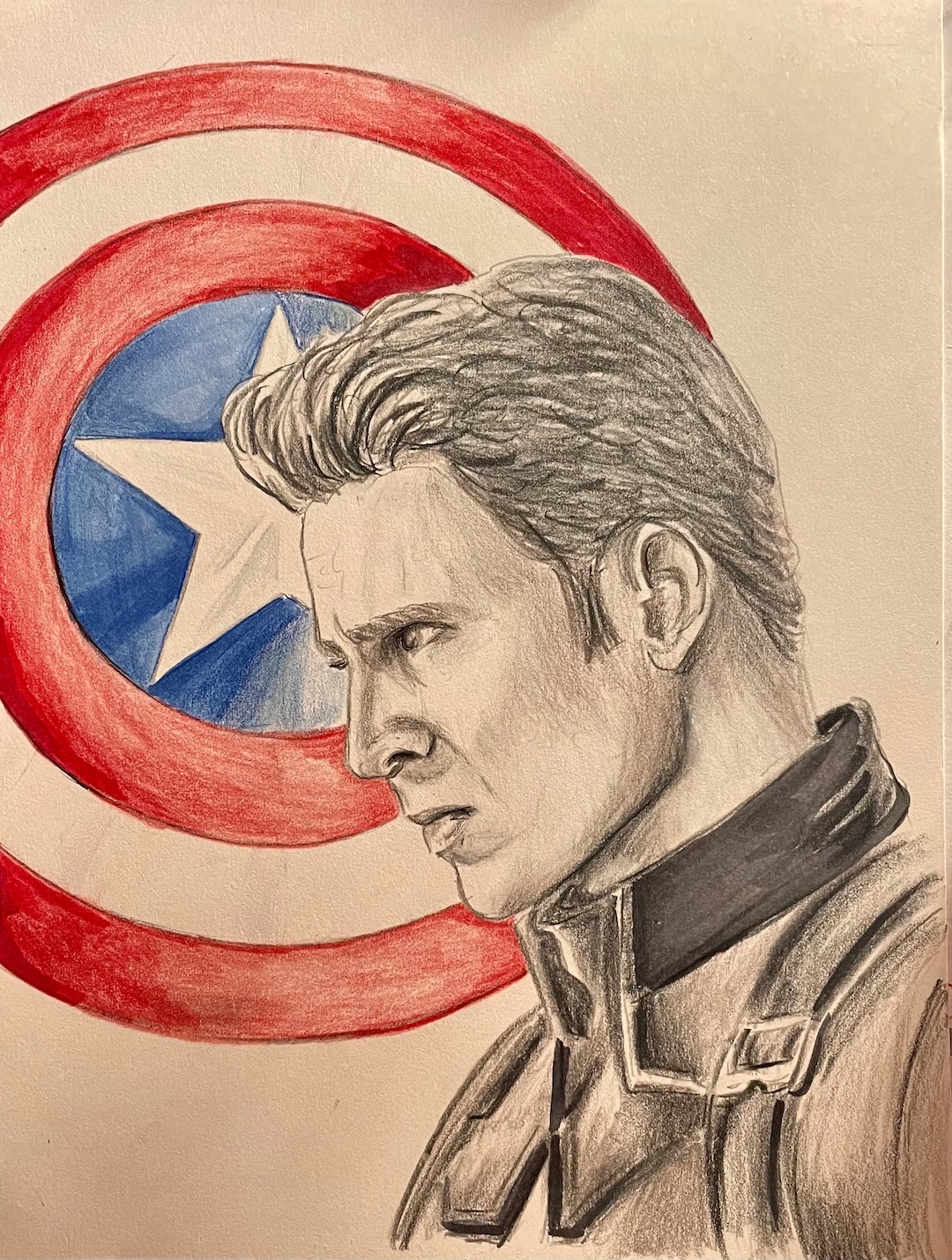 Captain America Original Drawing - Etsy