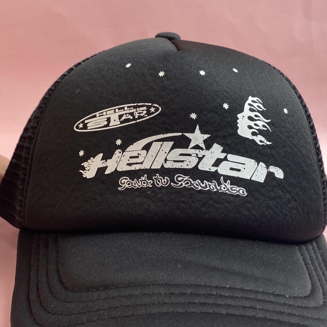 HELLSTAR Embroidered Logo Baseball Cap, Casual Cap, Washed and ...