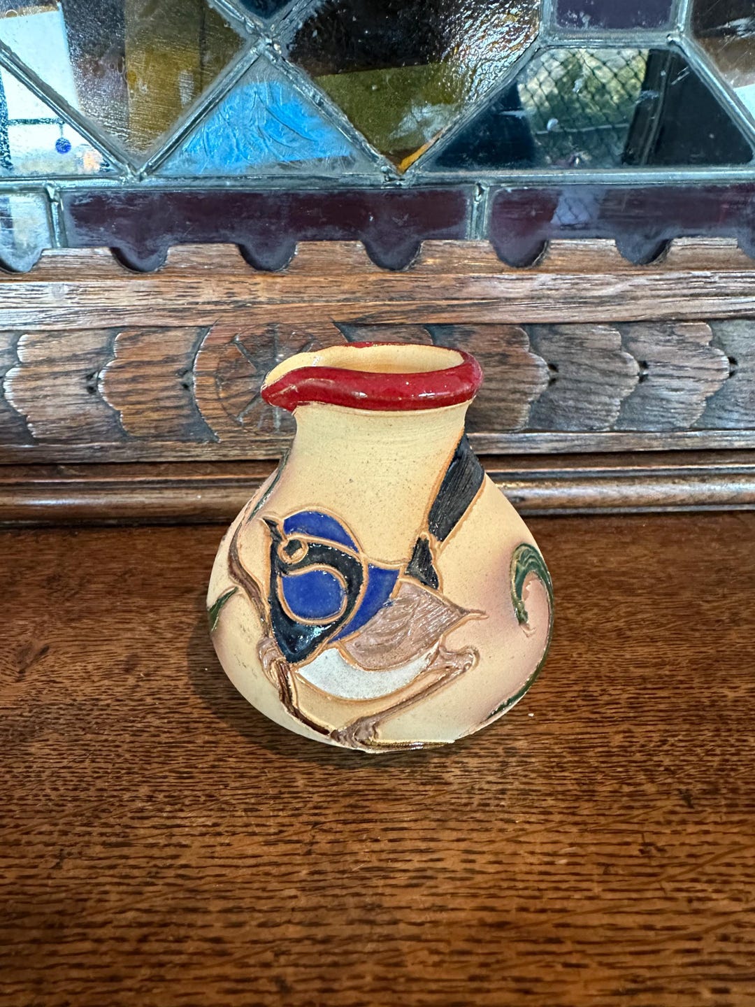 Pilliga Pottery Small Jug With Blue Wren - Australian Pottery - Etsy