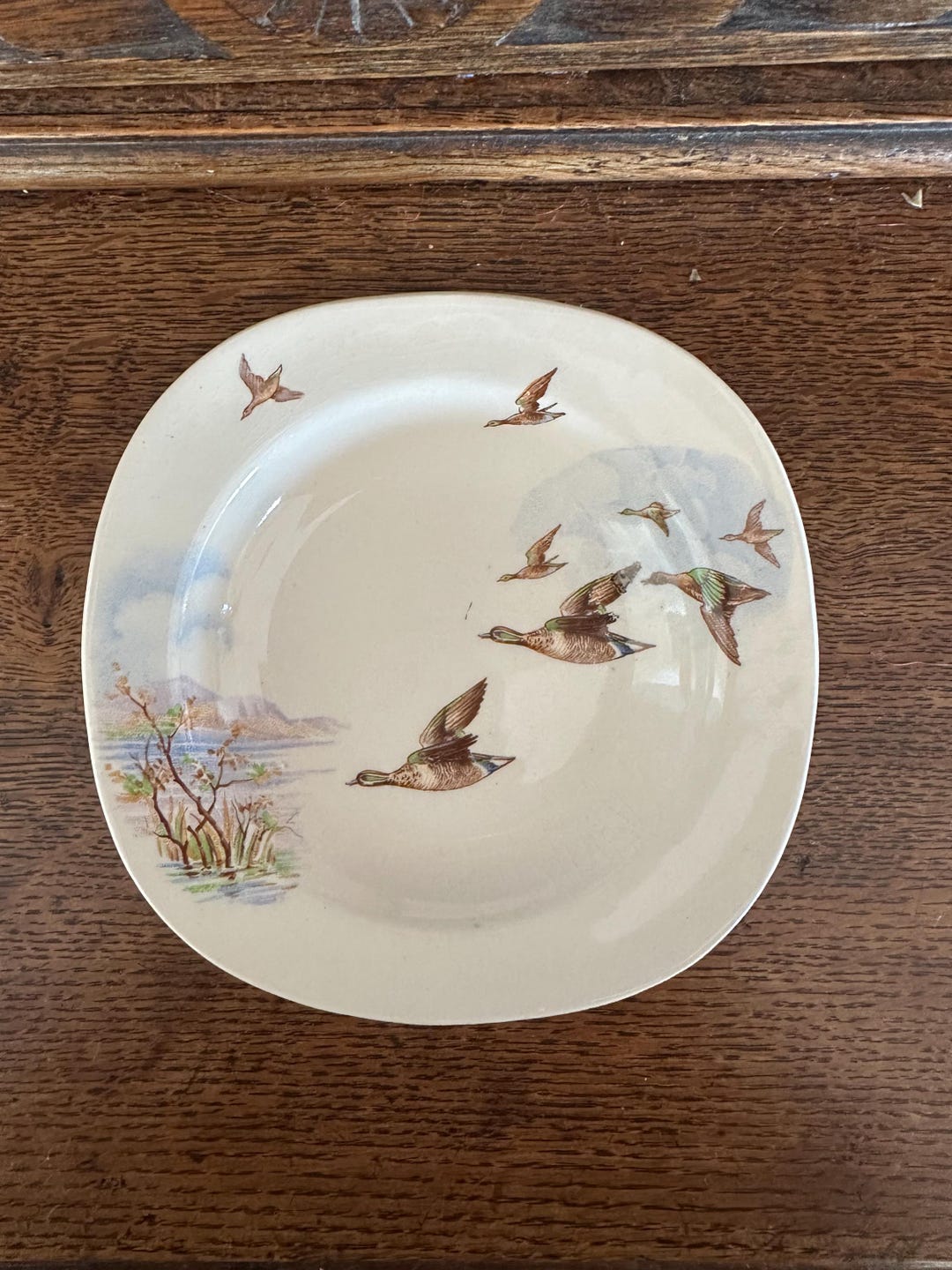 Rare 1950s Alfred Meakin England Flying Mallard/duck/pheasant Small ...