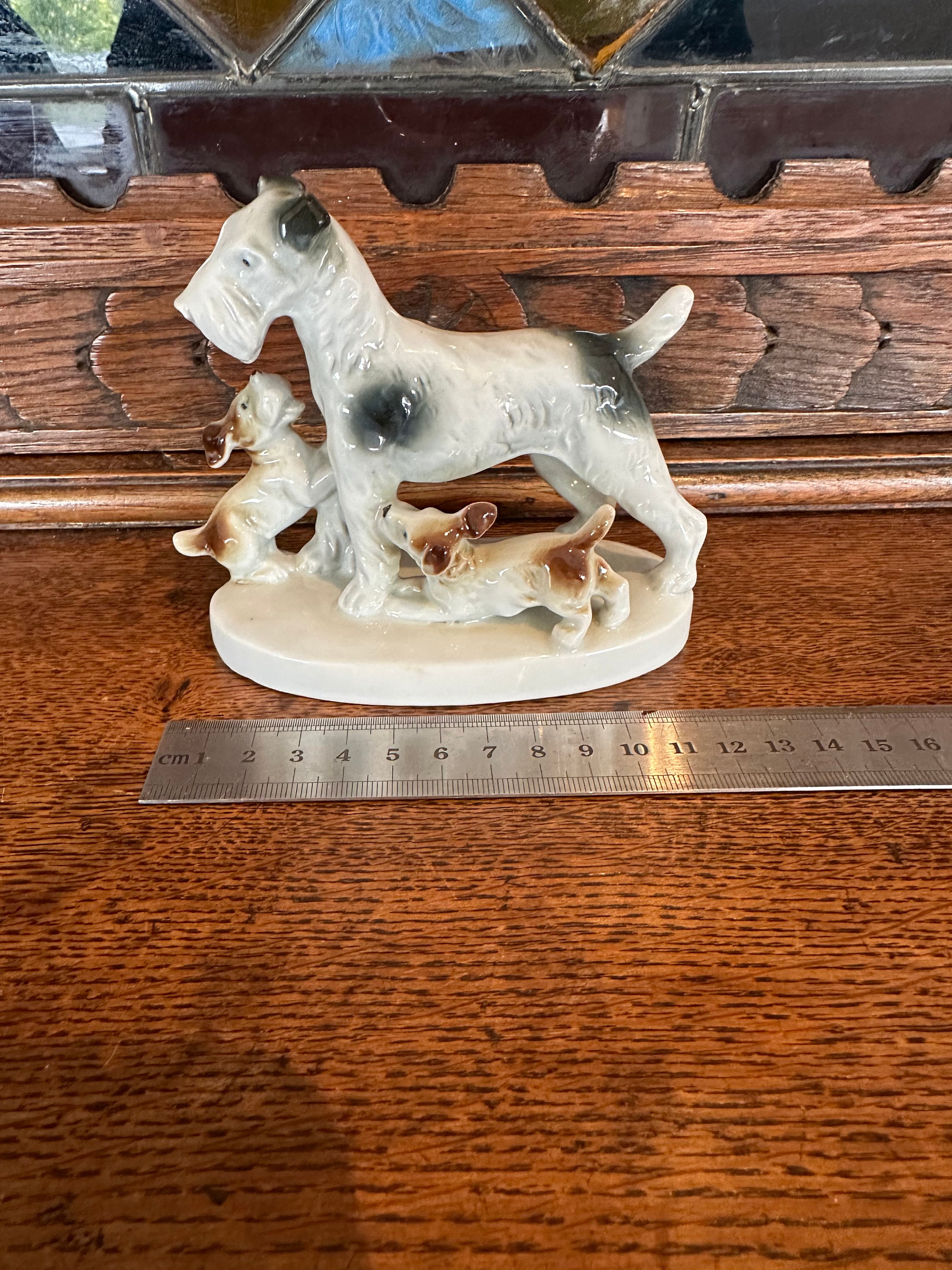 Rare 1940s Porcelain Wire Fox Terriers Parsons Rascal Dogs - Carl ...